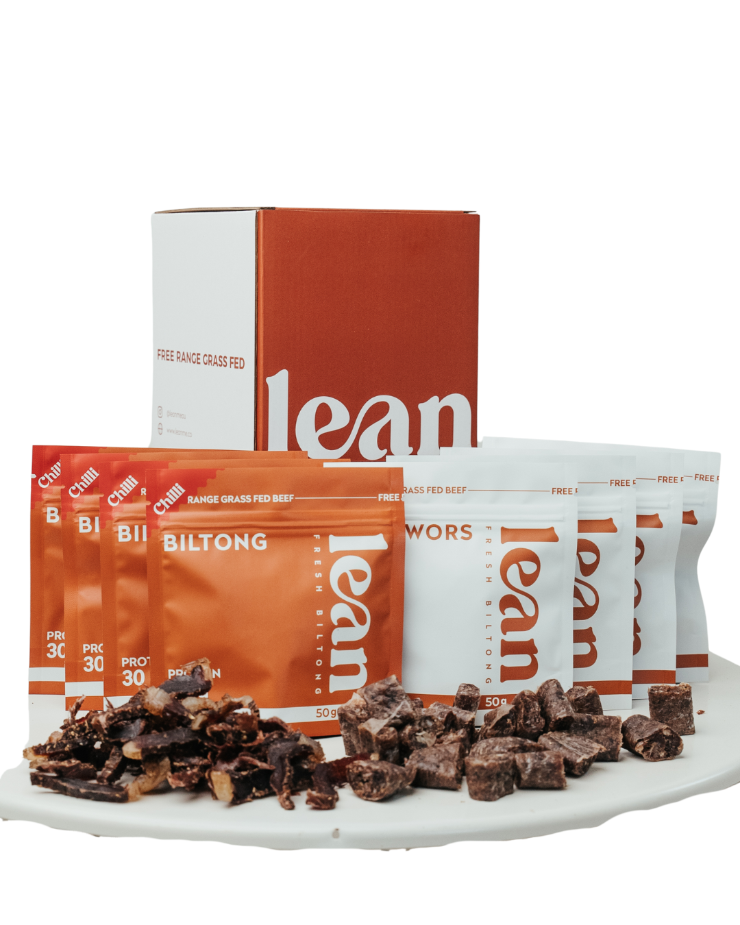 Chilli Biltong/Droewors Combo Box 400g – Lean